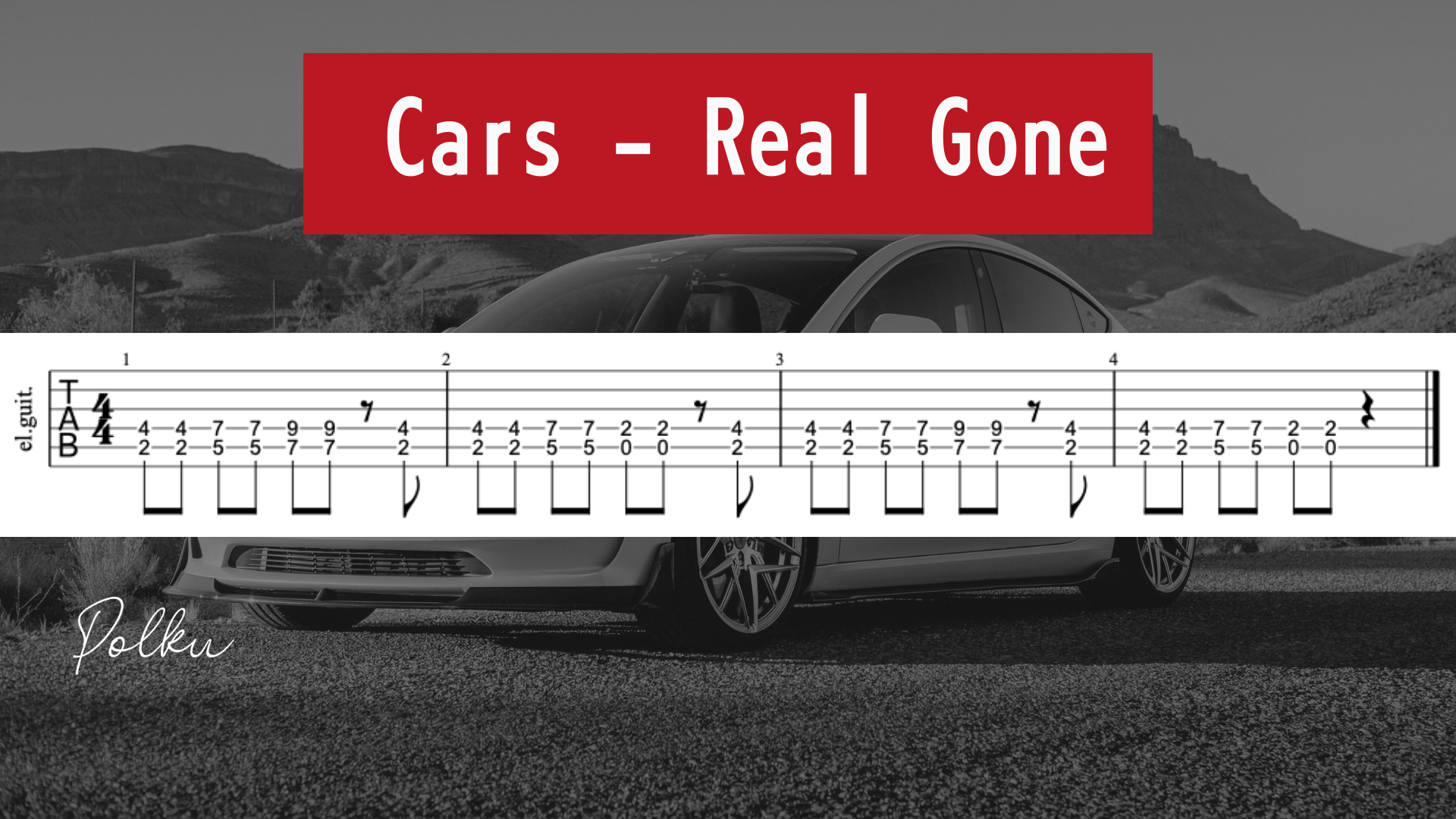 「Cars - Real Gone」のイントロをギターで弾いてみよう![TAB譜、動画あり] | プロスタジオ直結。あなただけのカスタムレッスン