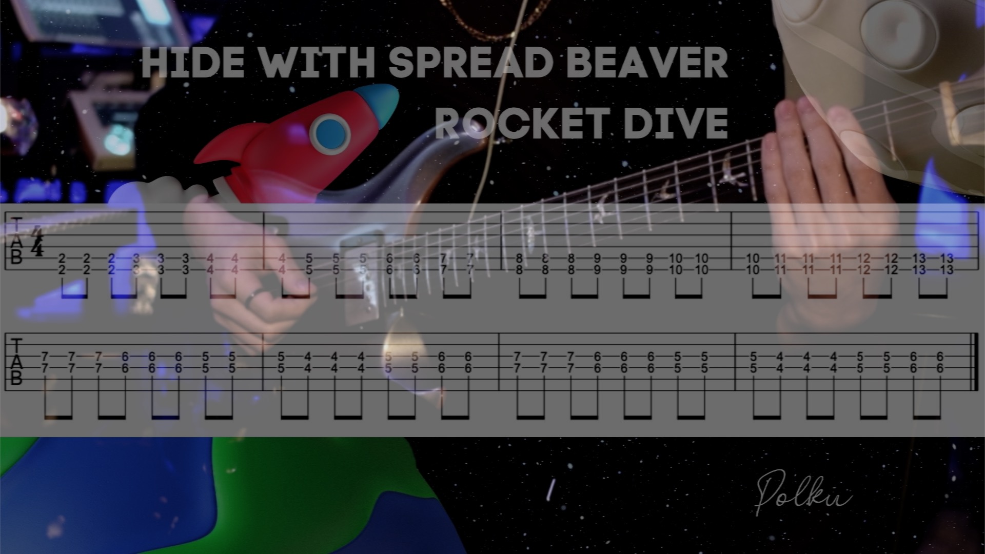 初心者にもオススメ！「hide with Spread Beaver - ROCKET DIVE」のイントロアルペジオを弾いてみよう![TAB ...
