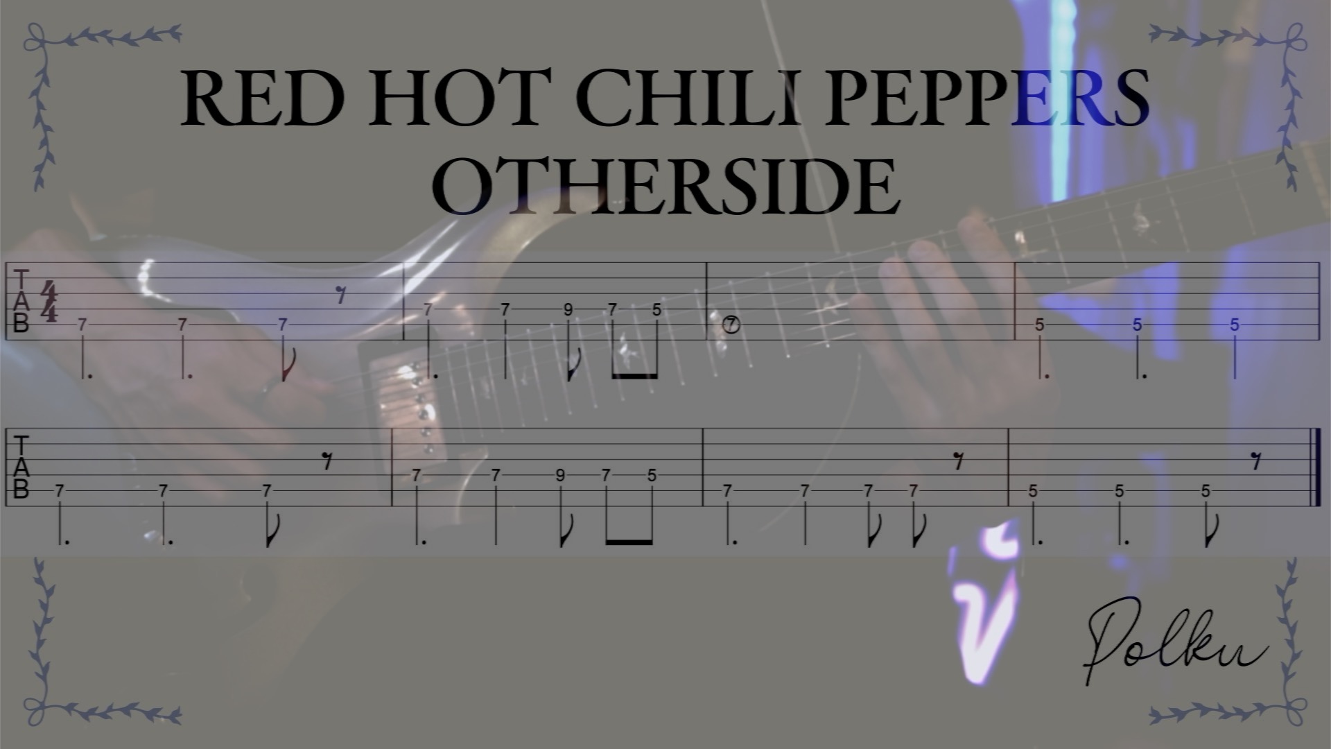 初心者オススメ！「Red Hot Chili Peppers - Otherside」のクールなギターリフを弾いてみよう![TAB譜、動画あり] | 八王子ギター教室｜本格録音スタジオで学ぶ ...