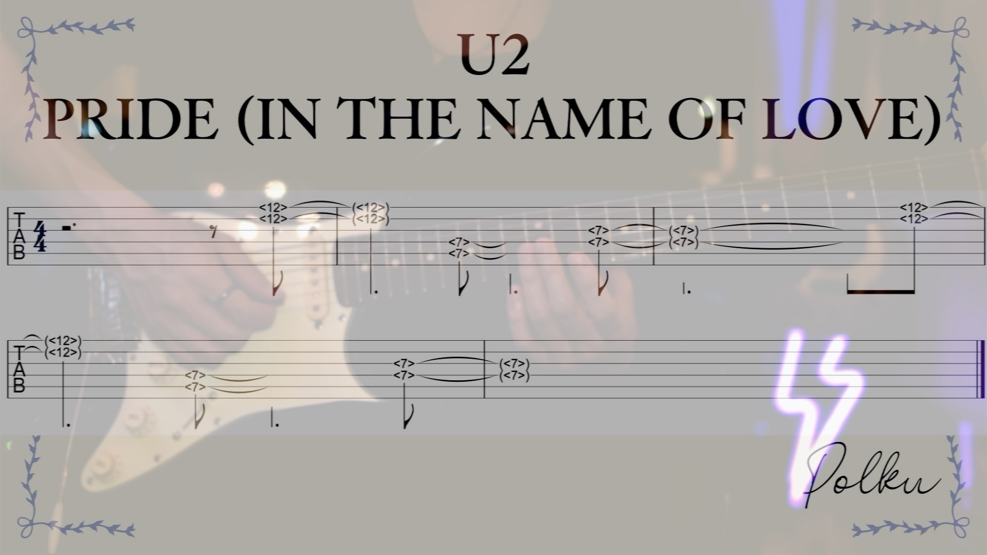 初心者オススメ！「U2 / Pride (In The Name Of Love)」の幻想的なイントロフレーズを弾いてみよう![TAB譜、動画あり] | 八王子ギター教室｜本格録音スタジオで ...