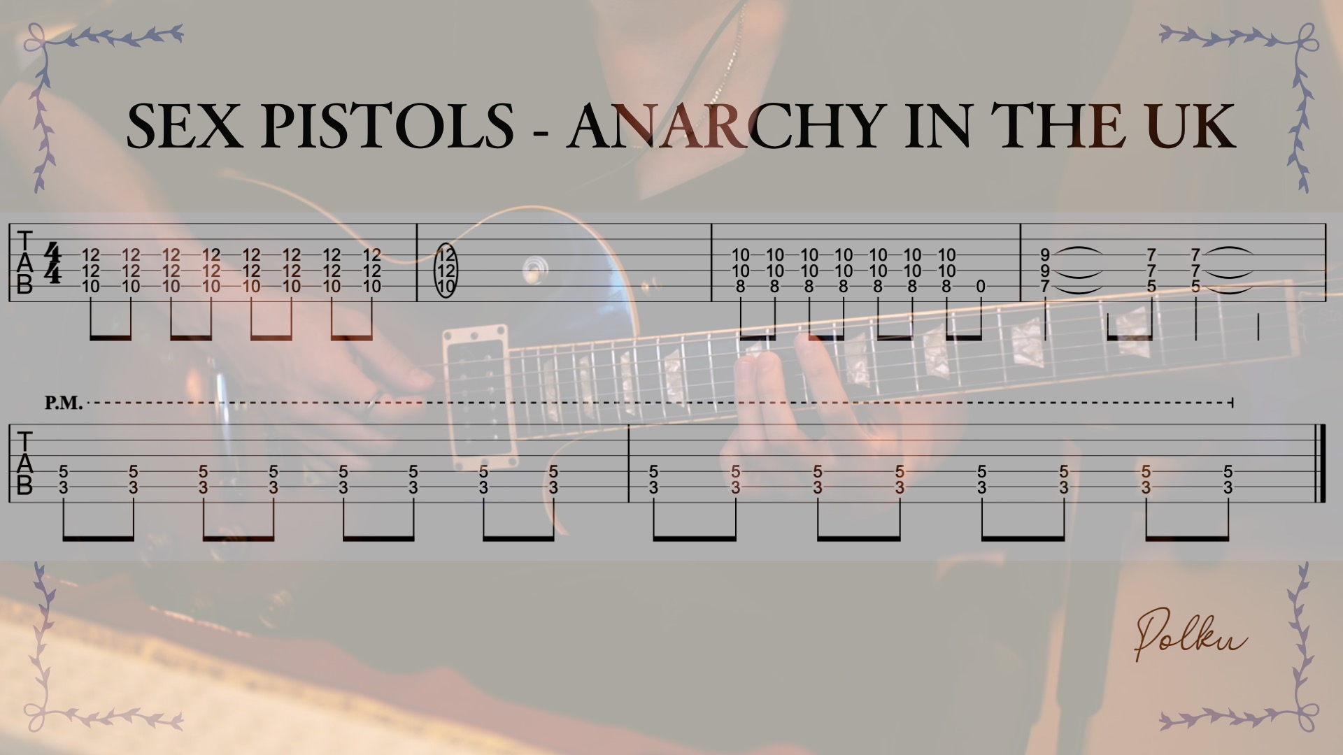 初心者オススメ！"Sex Pistols - Anarchy In The UK"伝説的パンクなギターリフを弾いてみよう![TAB譜、動画あり ...